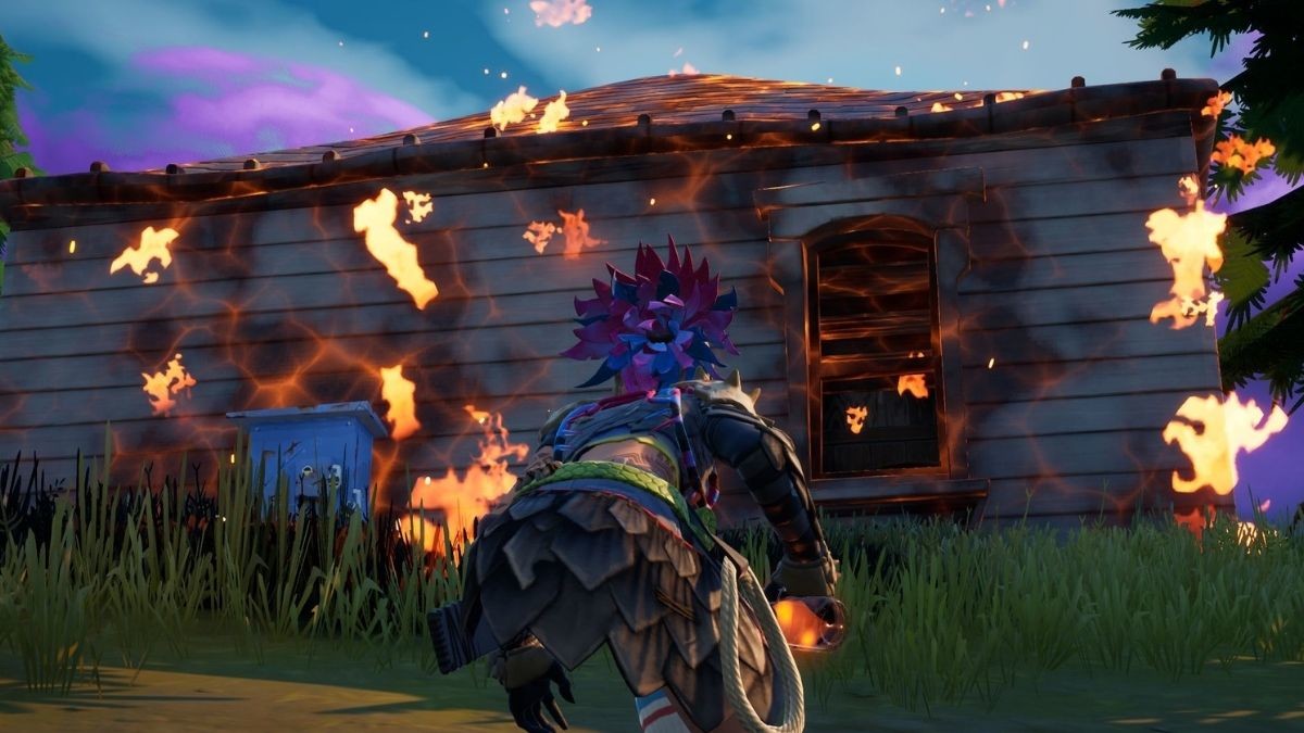 Fortnite Préndele fuego a estructuras desafío Semana 4 Temporada 6
