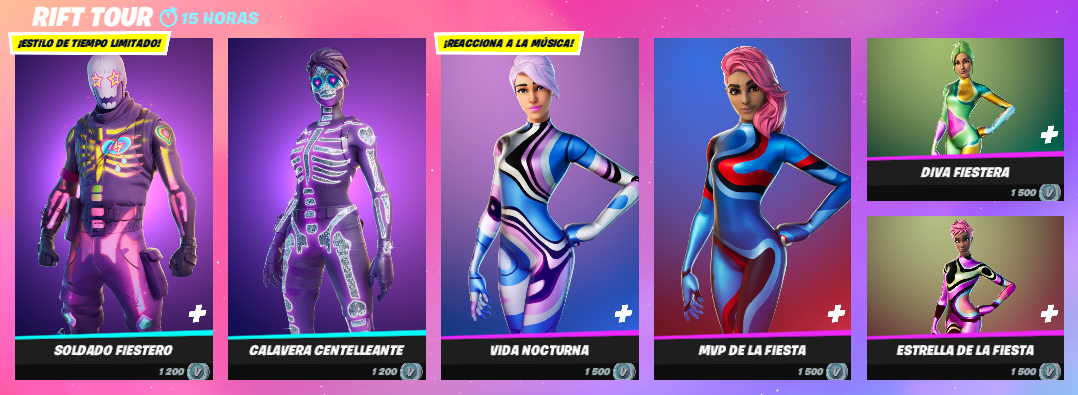 Fortnite: Las skins y cosméticos del Rift Tour están disponibles en la ...