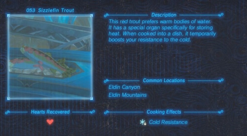 Peces - Todos los animales en Zelda BotW - Millenium