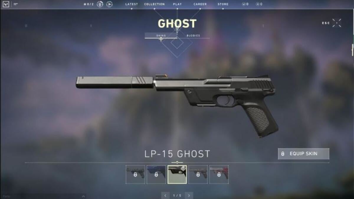 Valorant - Skins: Todos los aspectos de la Ghost, la pistola semi ...