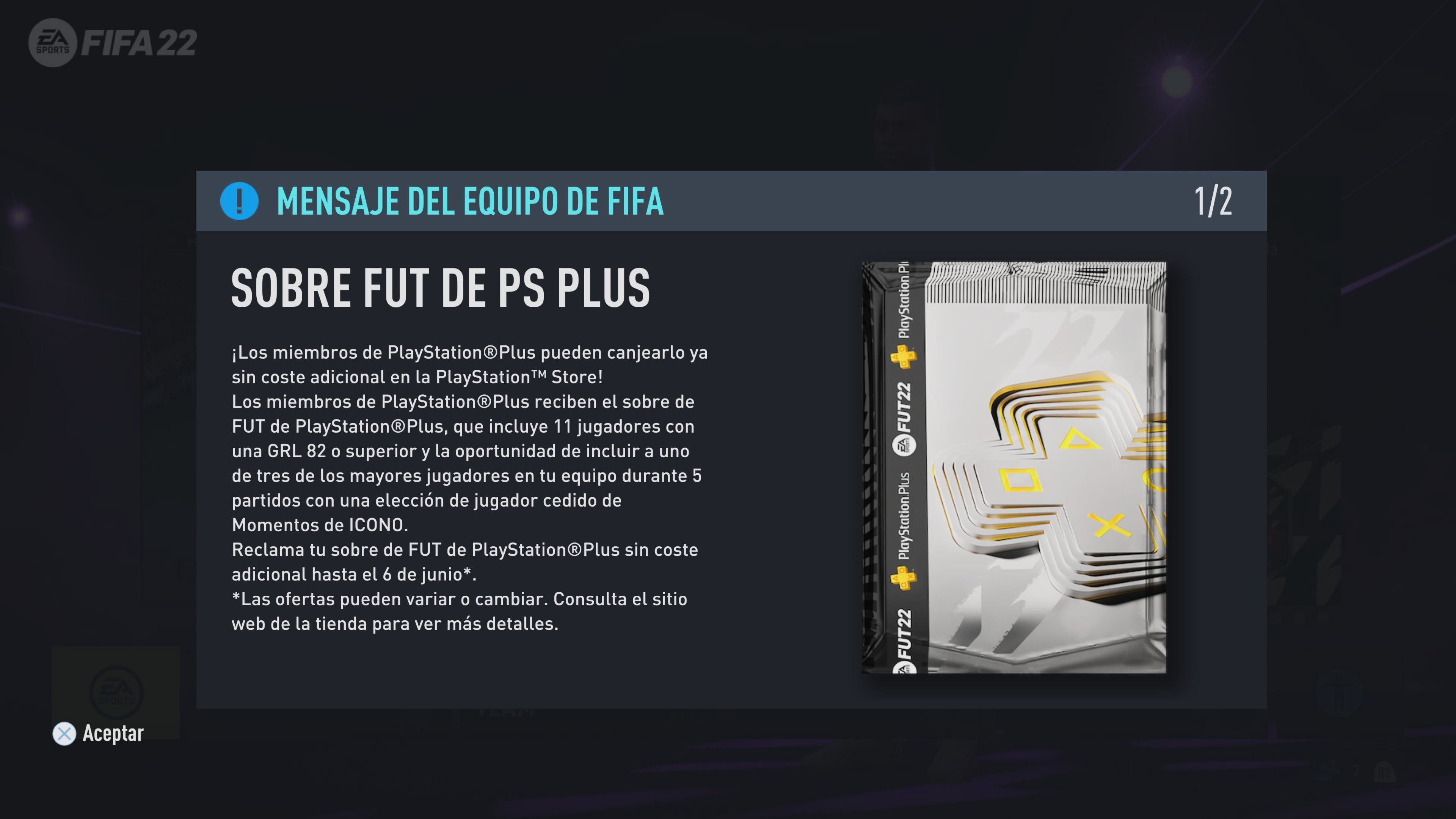 FIFA 22 ya está en PS Plus y lo celebra con un sobre gratis para ...