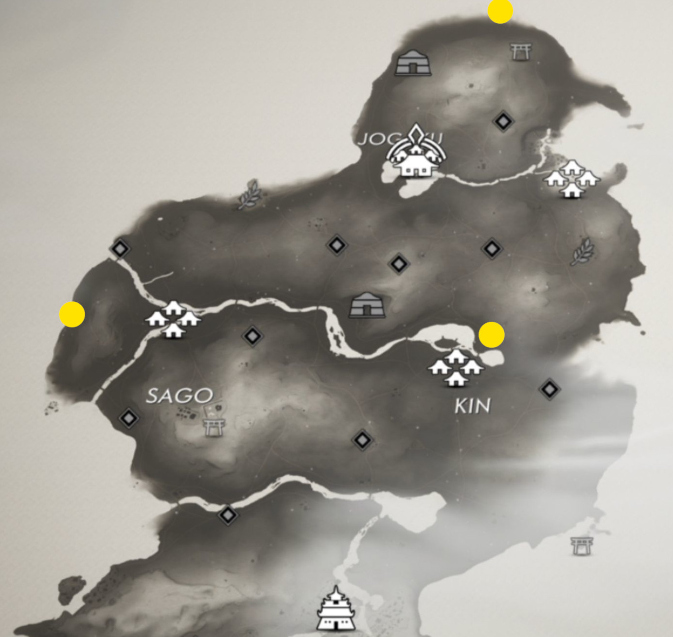 Mapa de lugares para componer haikus - Guía de Ghost of Tsushima ...