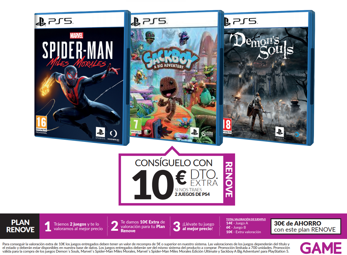 PS5: GAME presenta un Plan Renove ideal si quieres dar el salto a ...