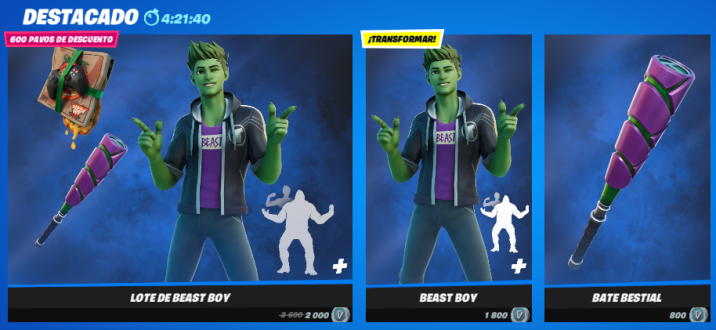 Fortnite: La skin de Beast Boy está disponible en la tienda del 14 de ...