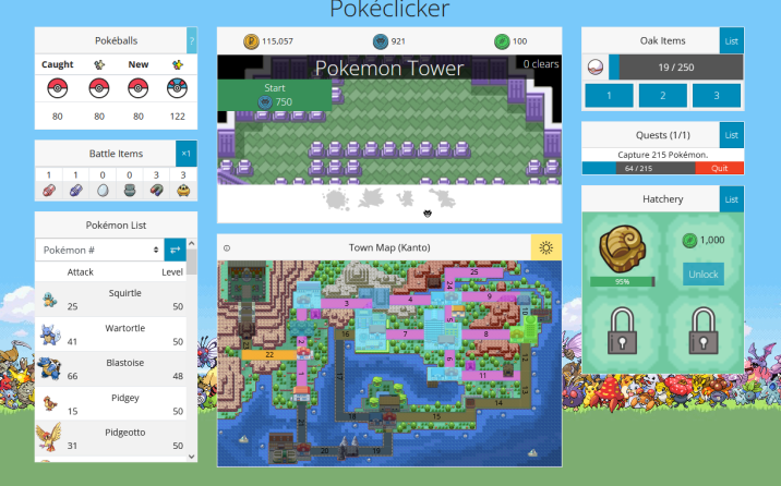 PokeClicker - Kanto: Guía para completar la primera región y capturar ...