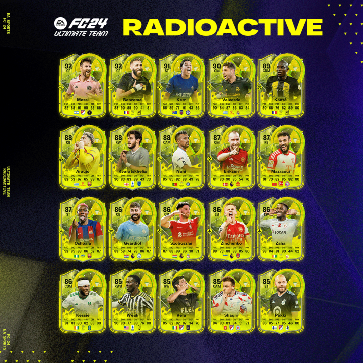 EA Sports FC 24 - Evento Radiactividad: Las mejores cartas y cómo ...